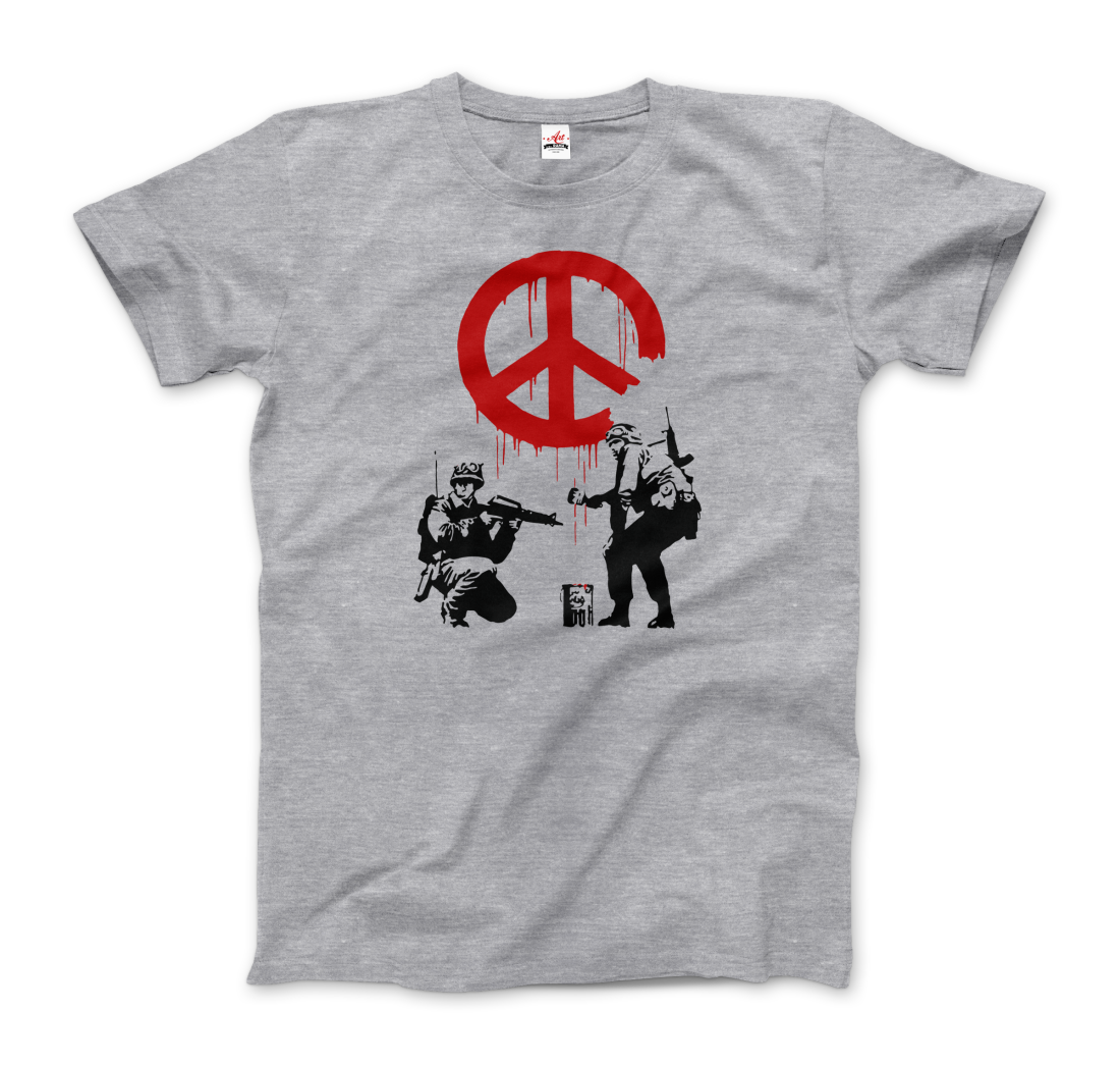 Art - O - Rama Shop - Banksy - Soldiers Painting Peace Symbol 2006 ...