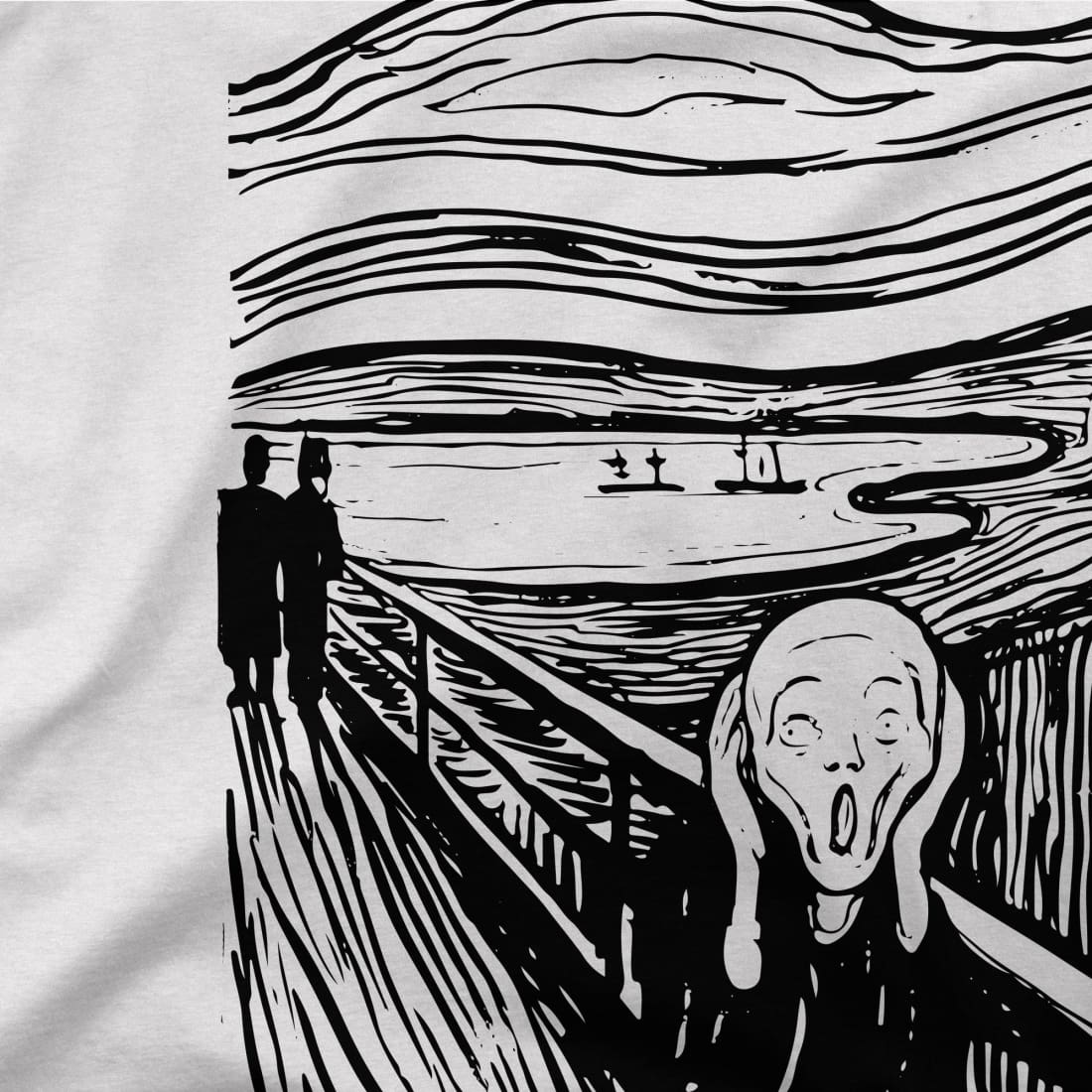 Art-O-Rama Shop - Edvard Munch - The Scream - Sketch Artwork T-Shirt