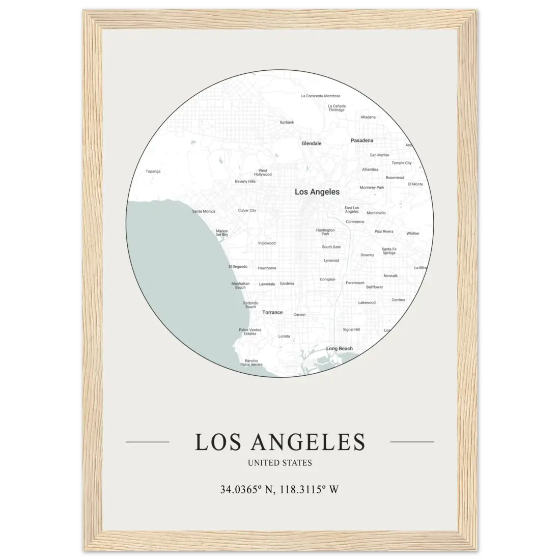 Art-O-Rama Shop - Los Angeles United States - Minimalist Map Poster