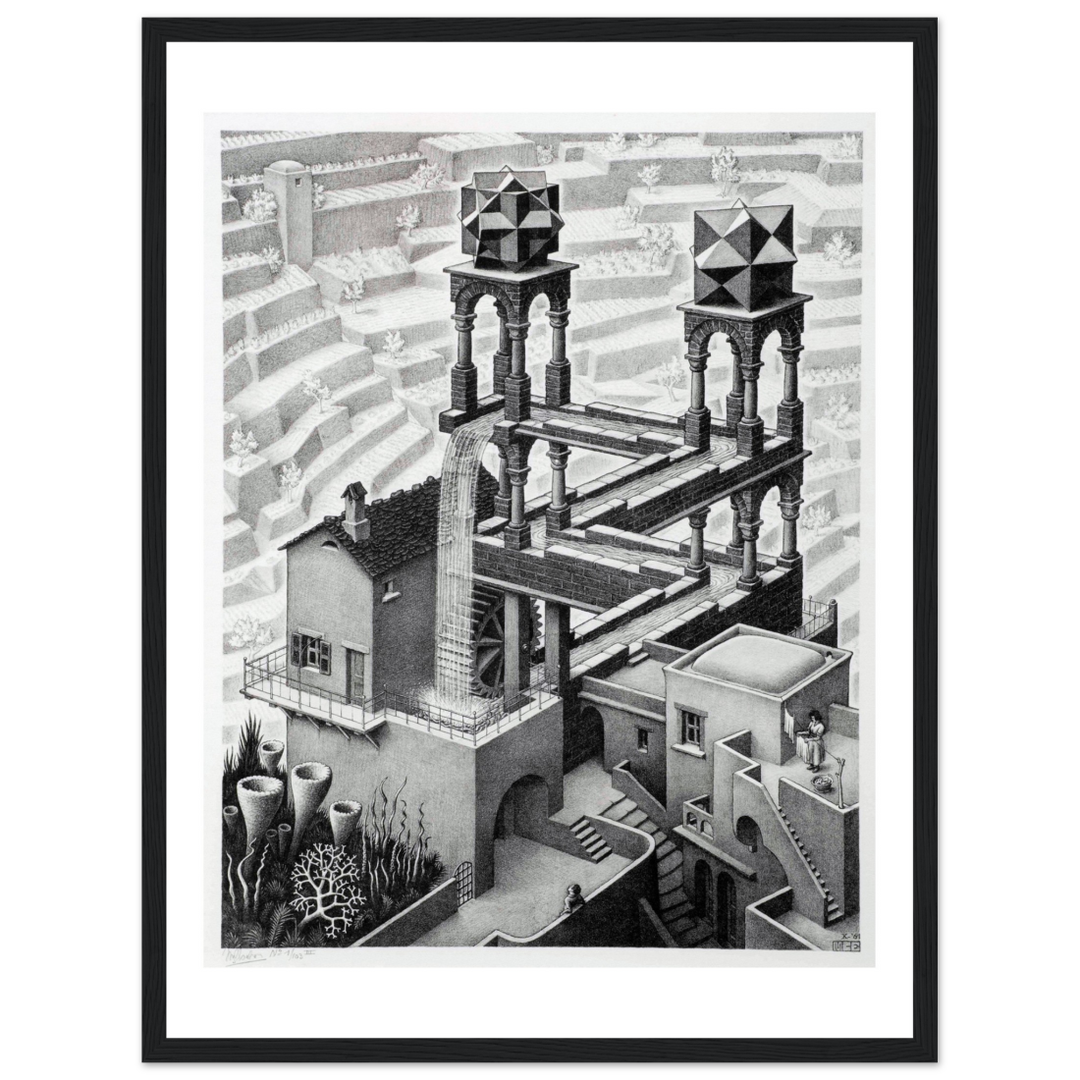 Art - O - Rama Shop - MC Escher Waterfall Art Poster – Art-O-Rama Shop