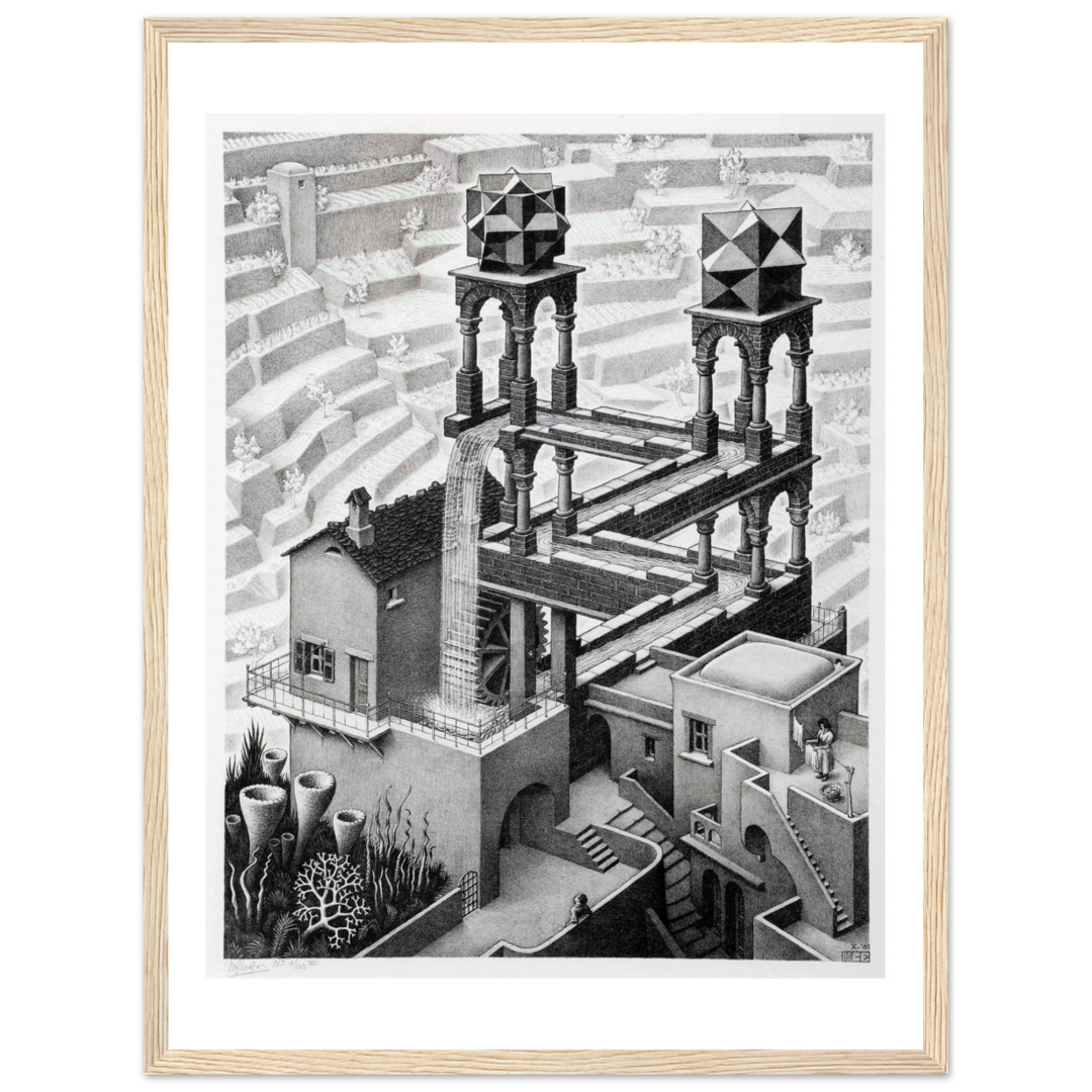 Art - O - Rama Shop - MC Escher Waterfall Art Poster – Art-O-Rama Shop