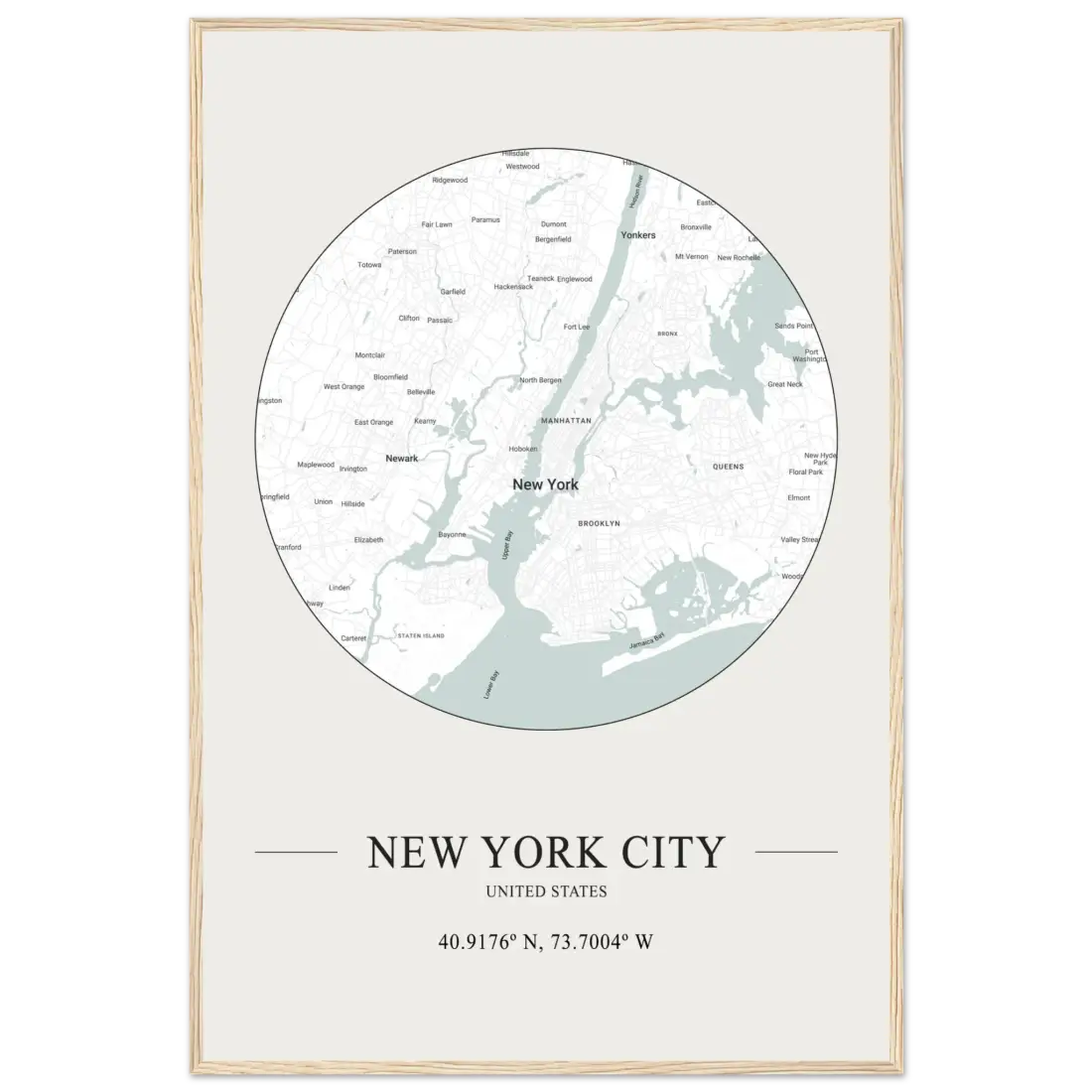 Art-O-Rama Shop - New York City United States - Minimalist Map Poster