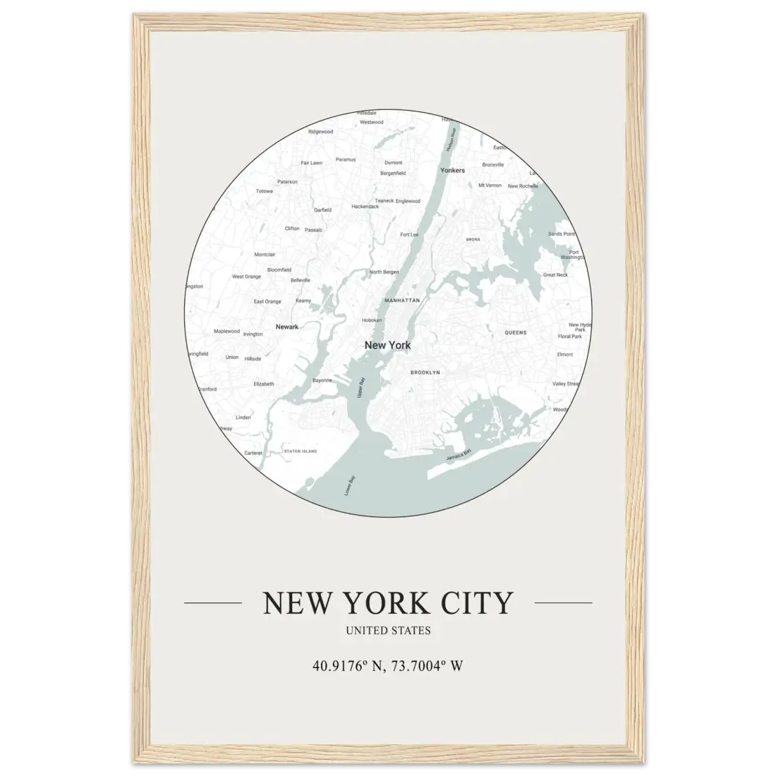 Art-O-Rama Shop - New York City United States - Minimalist Map Poster