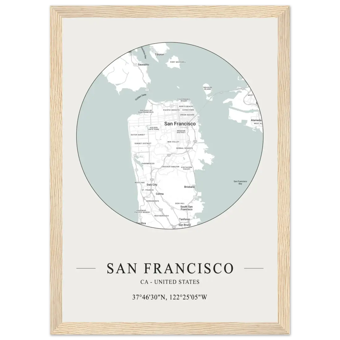 Art-O-Rama Shop - San Francisco United States - Minimalist Map Poster