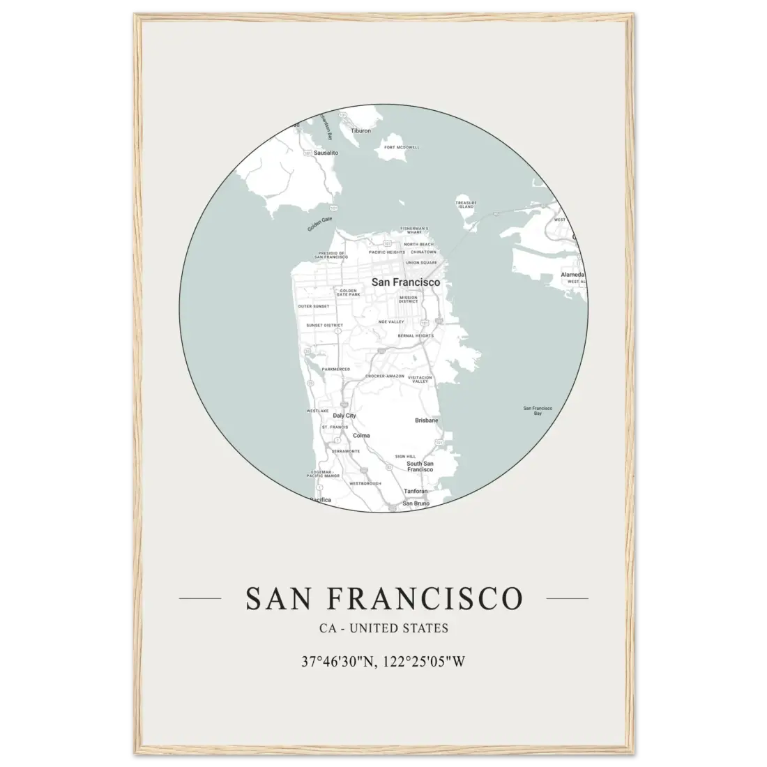 Art-O-Rama Shop - San Francisco United States - Minimalist Map Poster