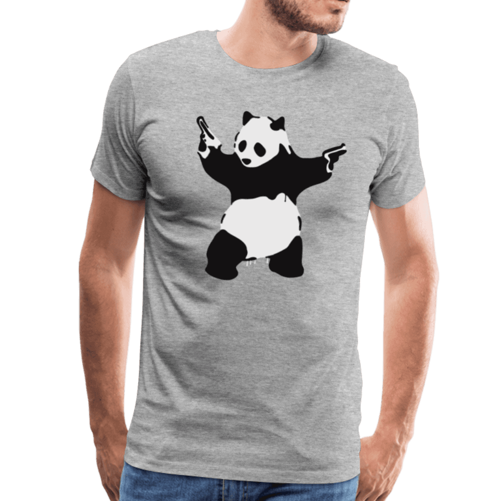 Art-O-Rama - Banksy Pandamonium Armed Panda Artwork T-Shirt – Art-O ...
